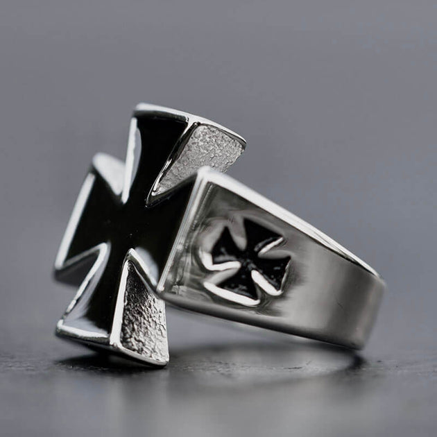 Mens German Iron Cross Ring For Sale Stainless Steel | MENDEL